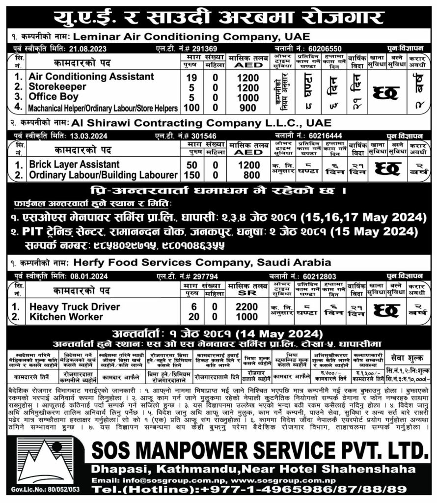 Ads – SOS Manpower Service